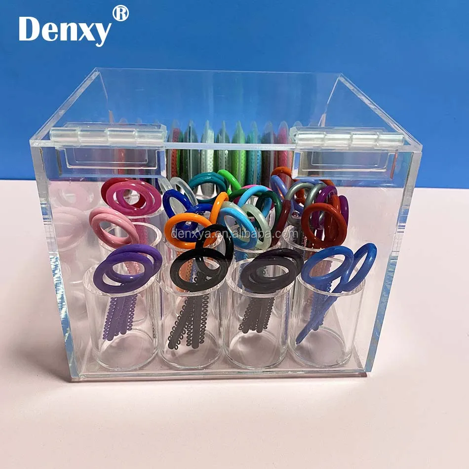Denxy Dental Orthodontic Ligature Tie Dispenser - Acrylic Organizer Case