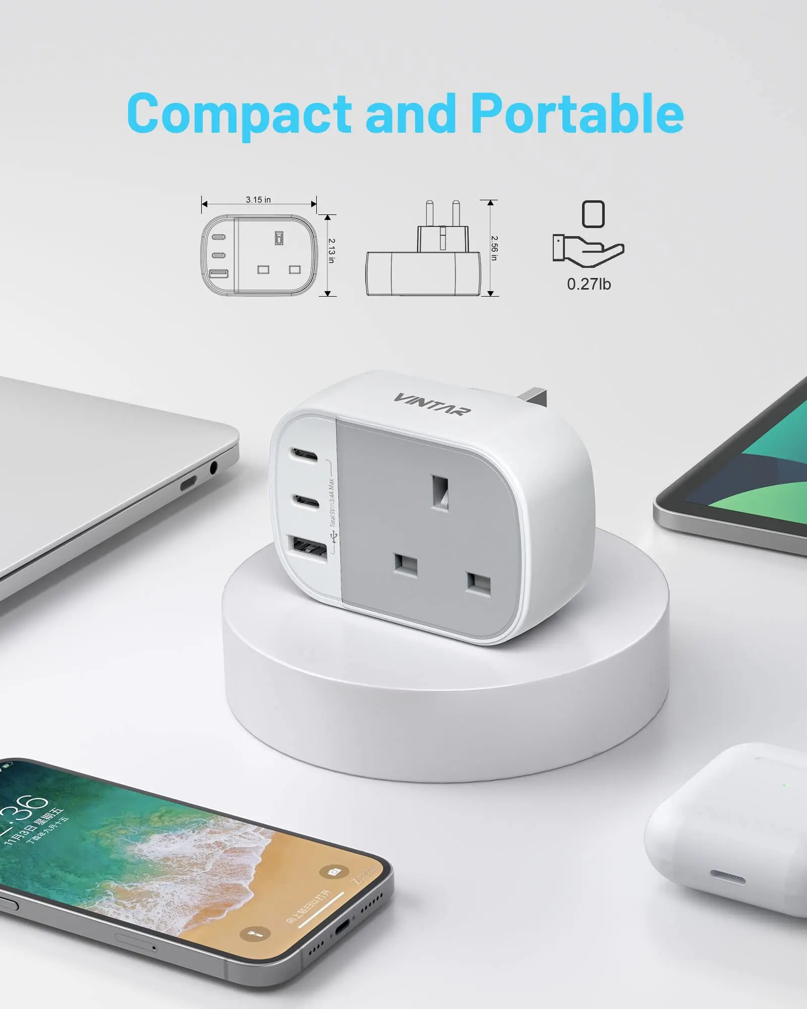 Vintar Uk Plug Charger Wall Sockettype G Power Socket Uk Wall Socket ...