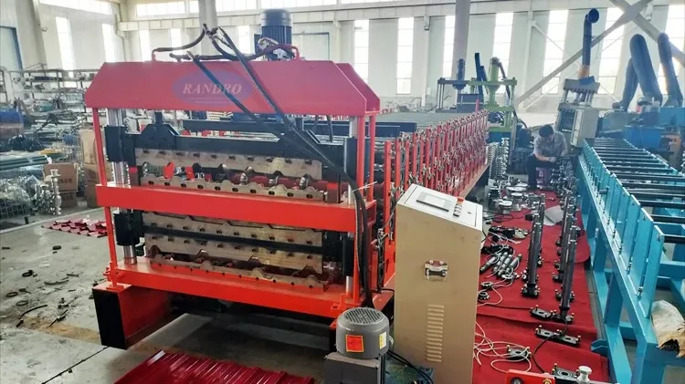 Randro 3 Layer Glazed Corrugated Trapezoided Profiles Roof Sheet Roll ...