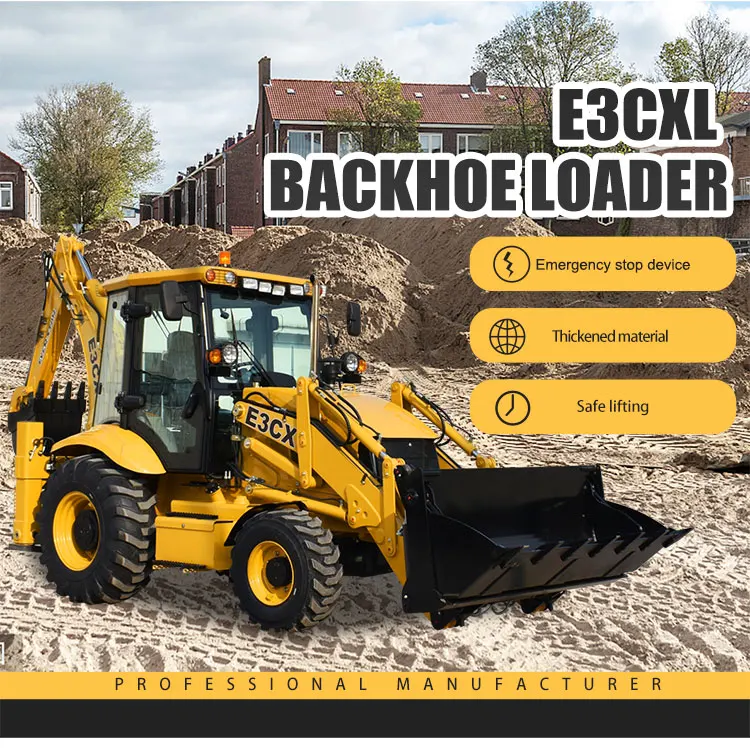 E3CX Mini Retroexcavadora Backhoe Loader Mini Towable Backhoe Excavator ...