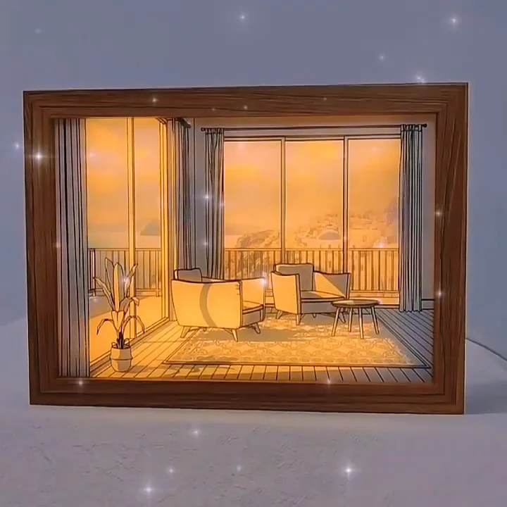 Newest Light Painting Led Art Picture Paintings Wall Arts Lamp 3 Colors ...