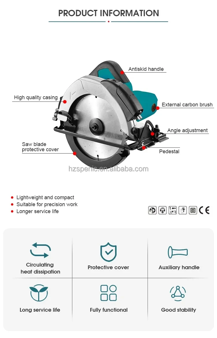 Portable Hot Sale Hand Hold Electric Circular Saw Grinding Wood Working ...