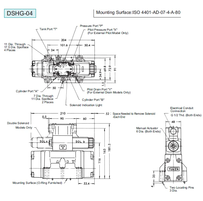 Yuken Original Solenoid Body Hydraulic Directional Valve Dshg-10 ...