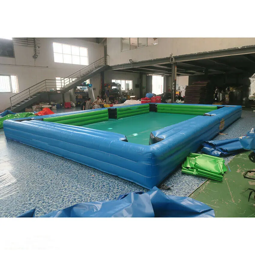 Inflatable Snooker Pool Table Billiards Court 16pcs Balls For Game Play ...