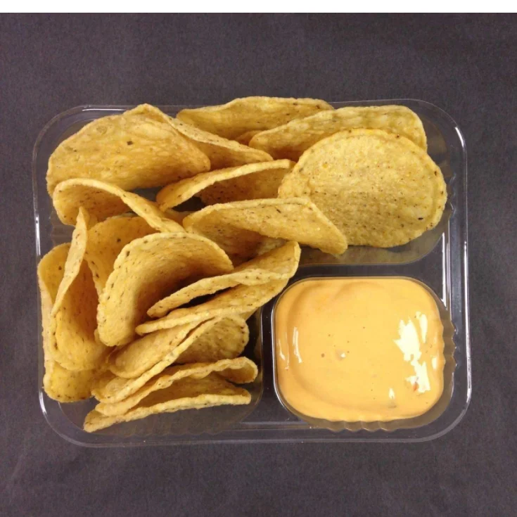 Two Compartments BOPS Transparent Disposable Food Container
