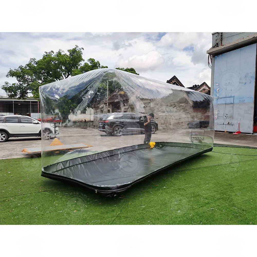 Portable Clear PVC Weatherproof Transparent Inflatable Car Cover Tent ...