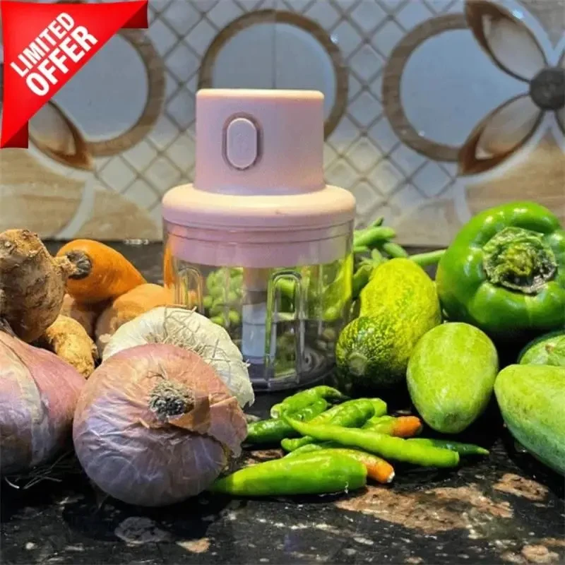 Mini Wireless Electric Kitchen Blender Mixer Garlic Masher Meat Grinder ...