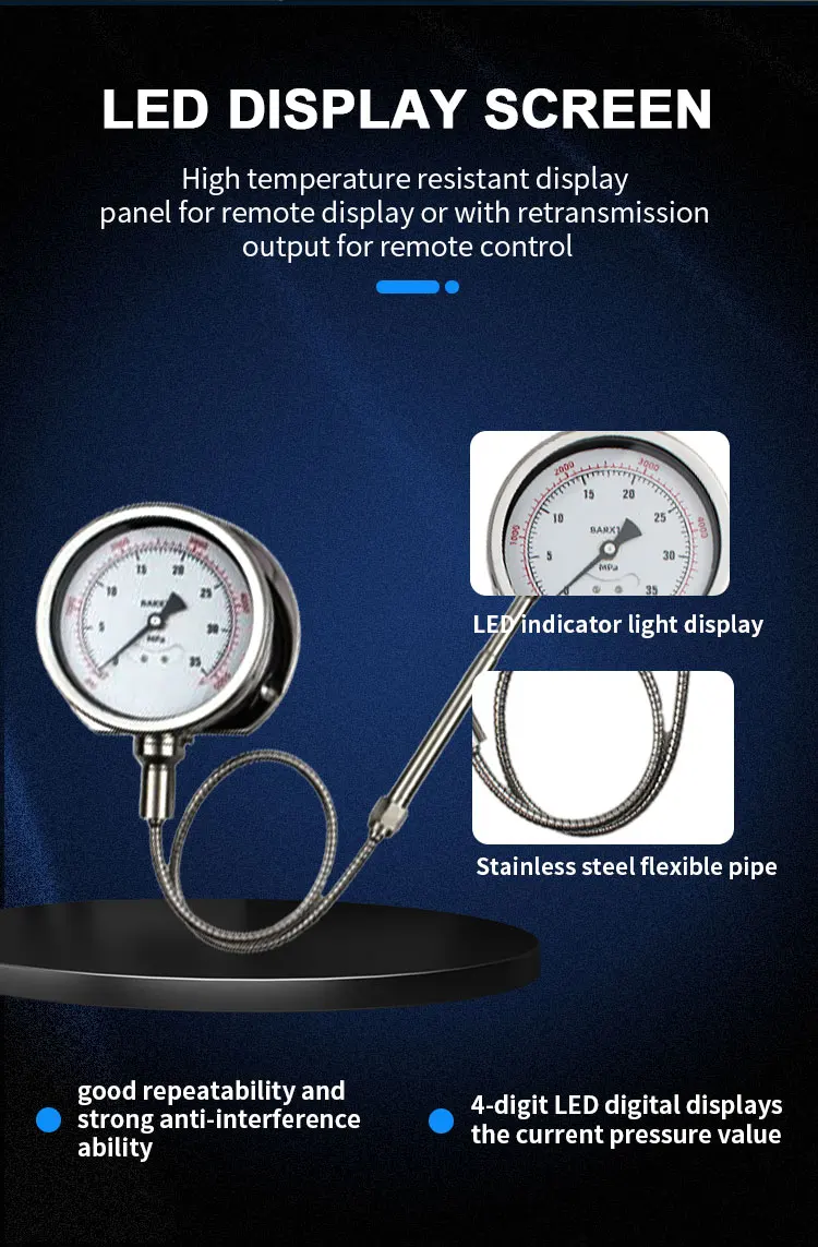 MPG 400C High Temperature Mechanical Pressure Gauge 2000bar High ...