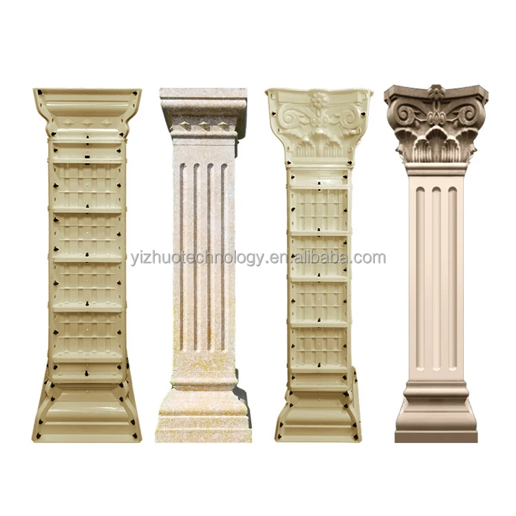 House Roman Pillars Designs Plastic Concrete Column Molds