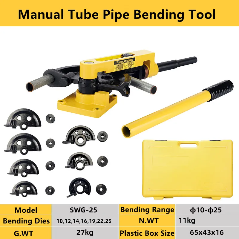 Swg-25 Manual Pipe Bender,Hand Tube Multi-function Pipe Roll Bending ...