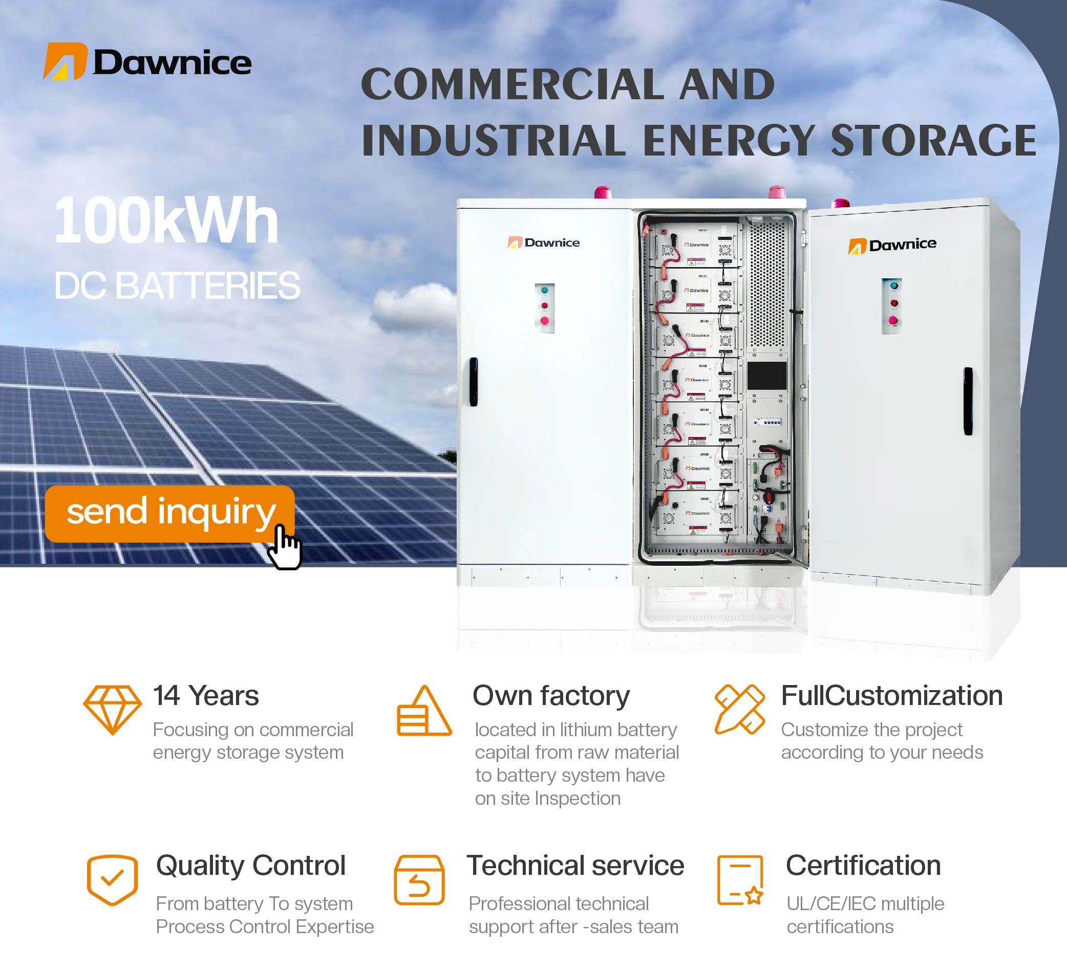 Dawnice 100kwh-200kwh Energy Storage System - Reliable & Efficient