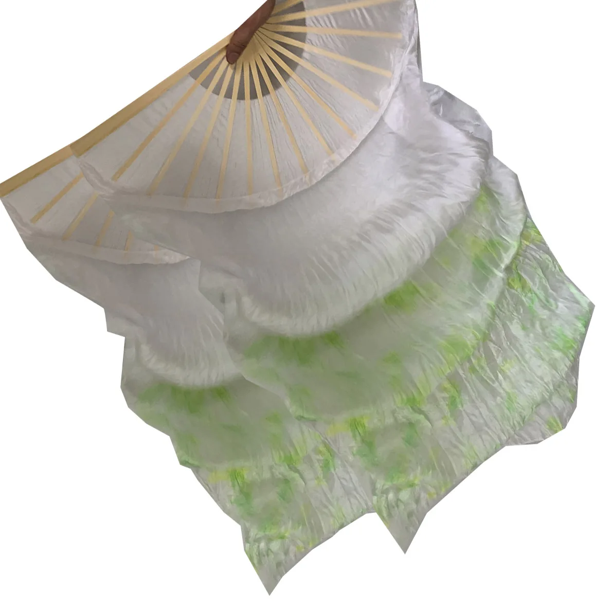 Wholesale Long Bamboo Fans With Silk Veil For Belly Dance Training Prop ...