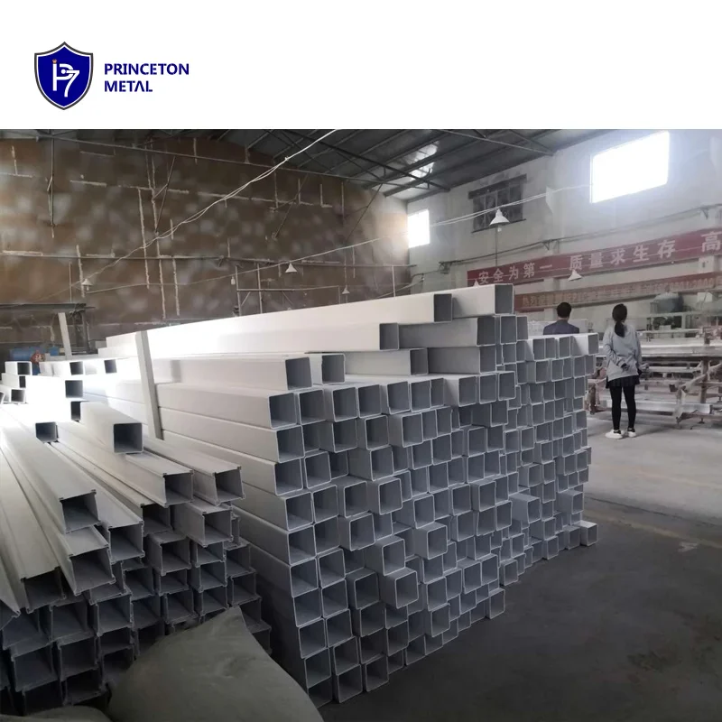 Manufacturer Aluminum Profile Extrusion Slat Fence Louver Slat Tube Raw ...