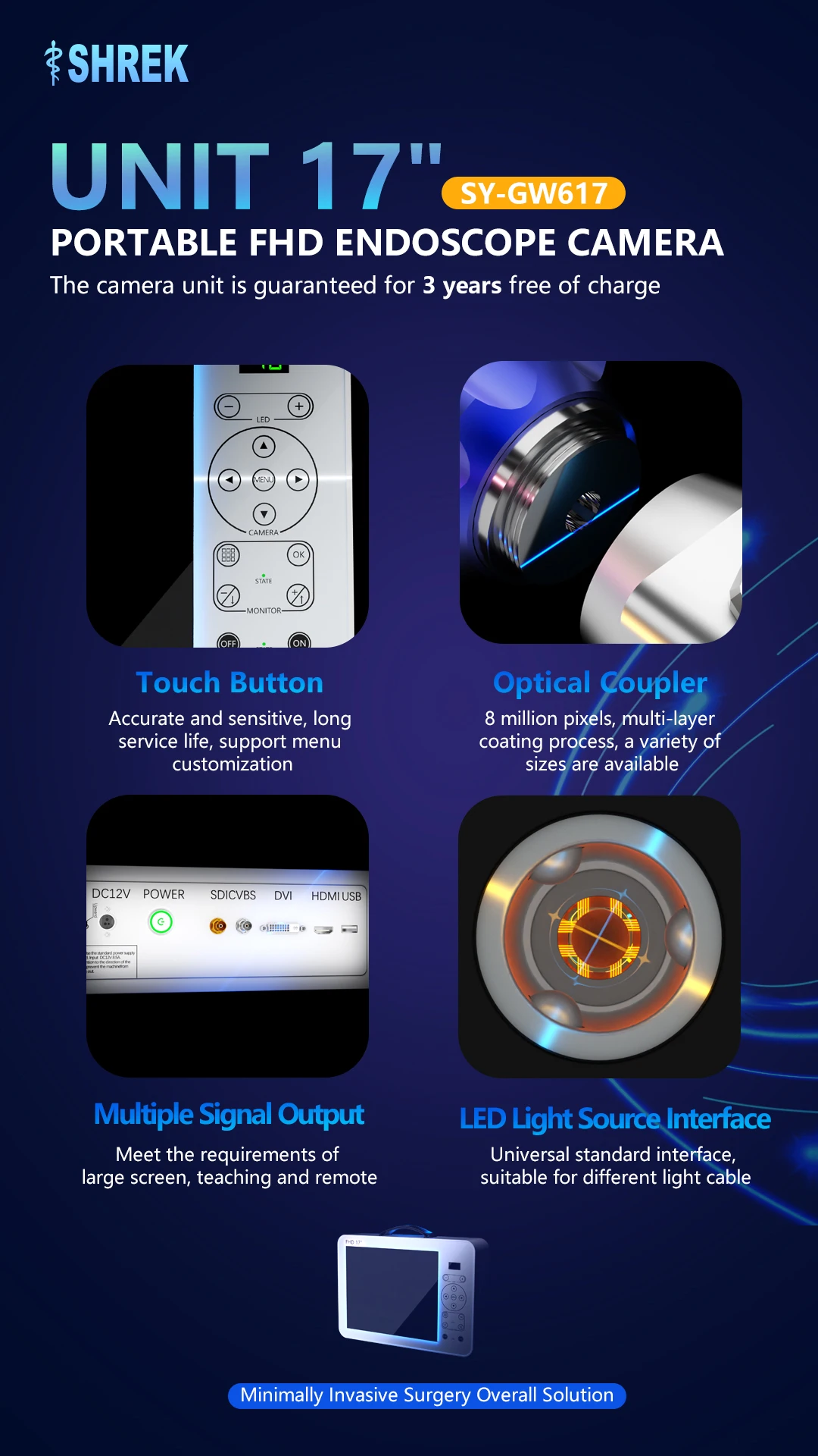 Shrek New Product Portable Endoscope Colonoscopy Camera Unit 17 ...