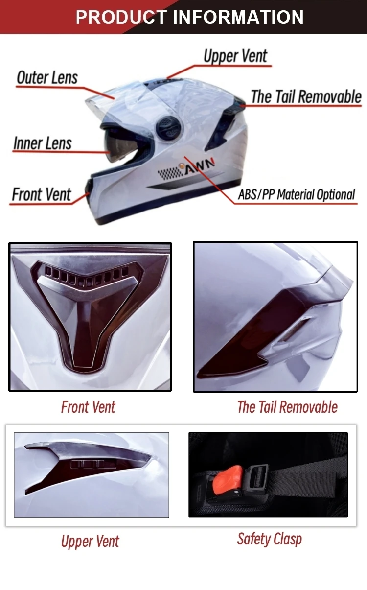 New Arrivals Pc Abs Full Face Motorcycle Helmets Parts Accessories ...