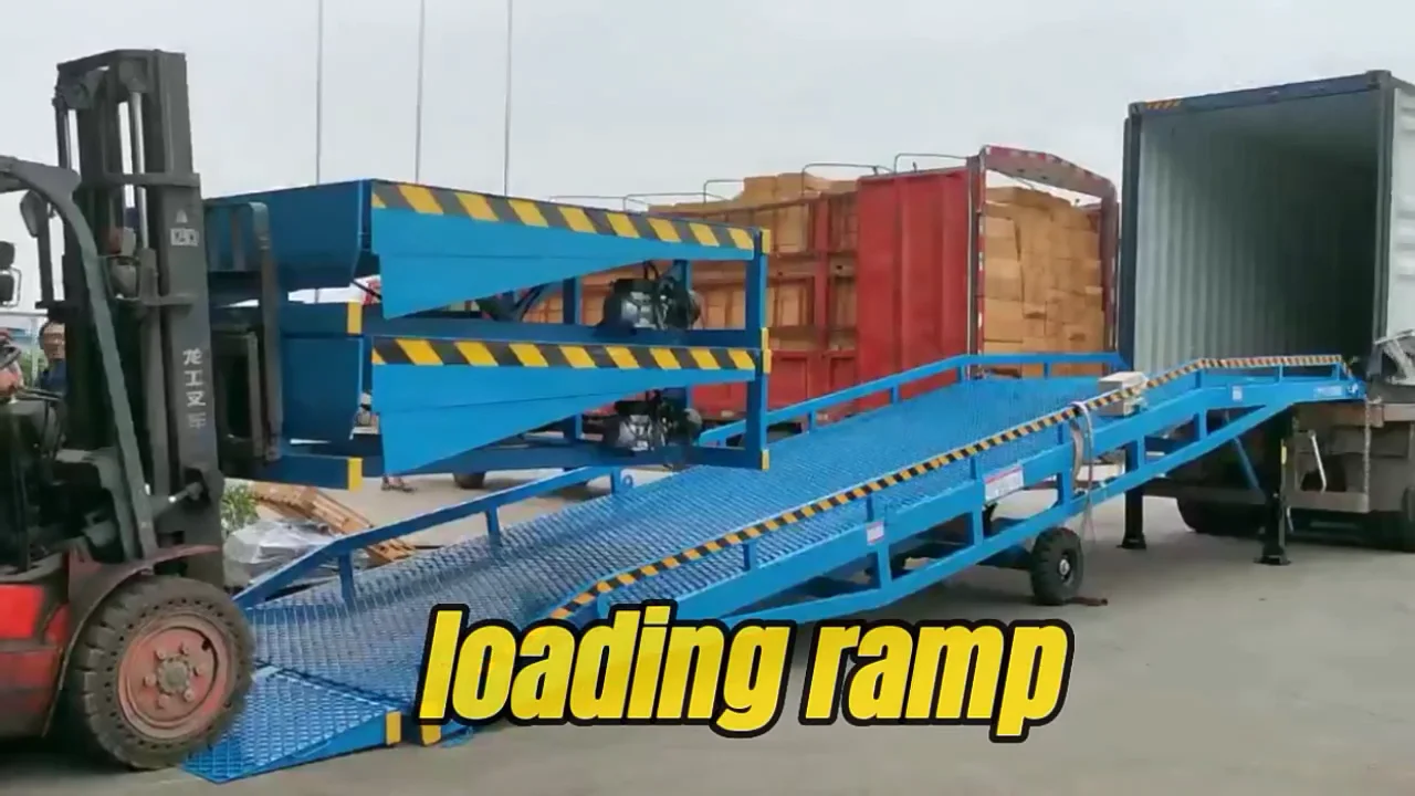 Mobile Hydraulic Dock Leveler Ramp For Trucks Forklift Container Load ...