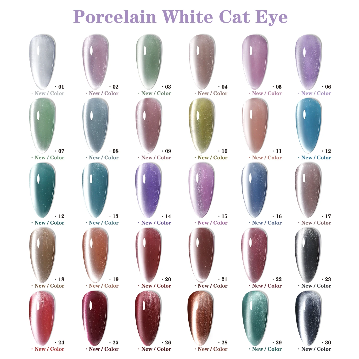 High Quality Non Toxic 30 Colors Uv Cat Eye Gel Set Custom 15 Ml Eye ...