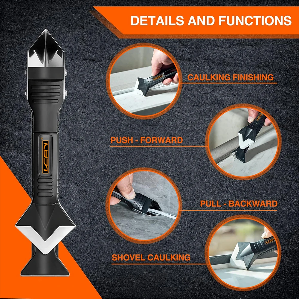 Caulking Tools 3 In 1 Caulk Tool For Removal And Application Caulk ...