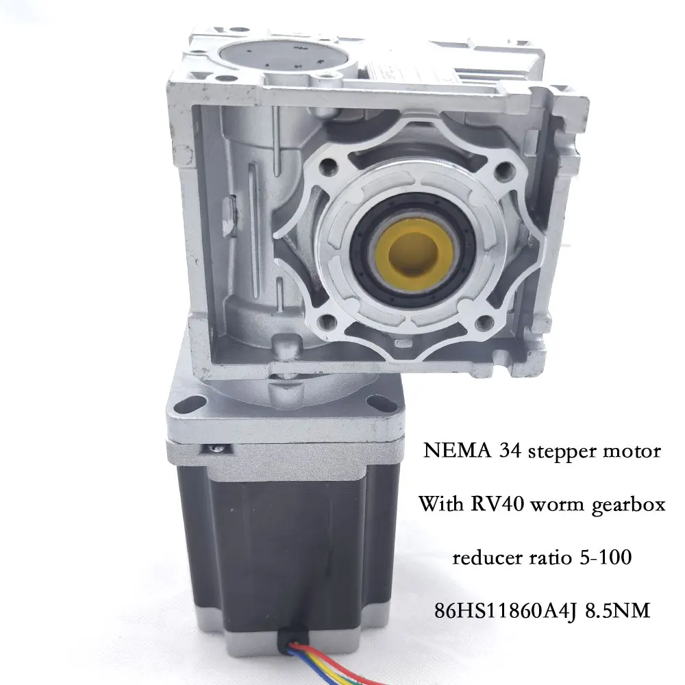 Sumtor Rv40 Worm Gearbox Reducer 86mm Stepper Motor With Nema 34 ...