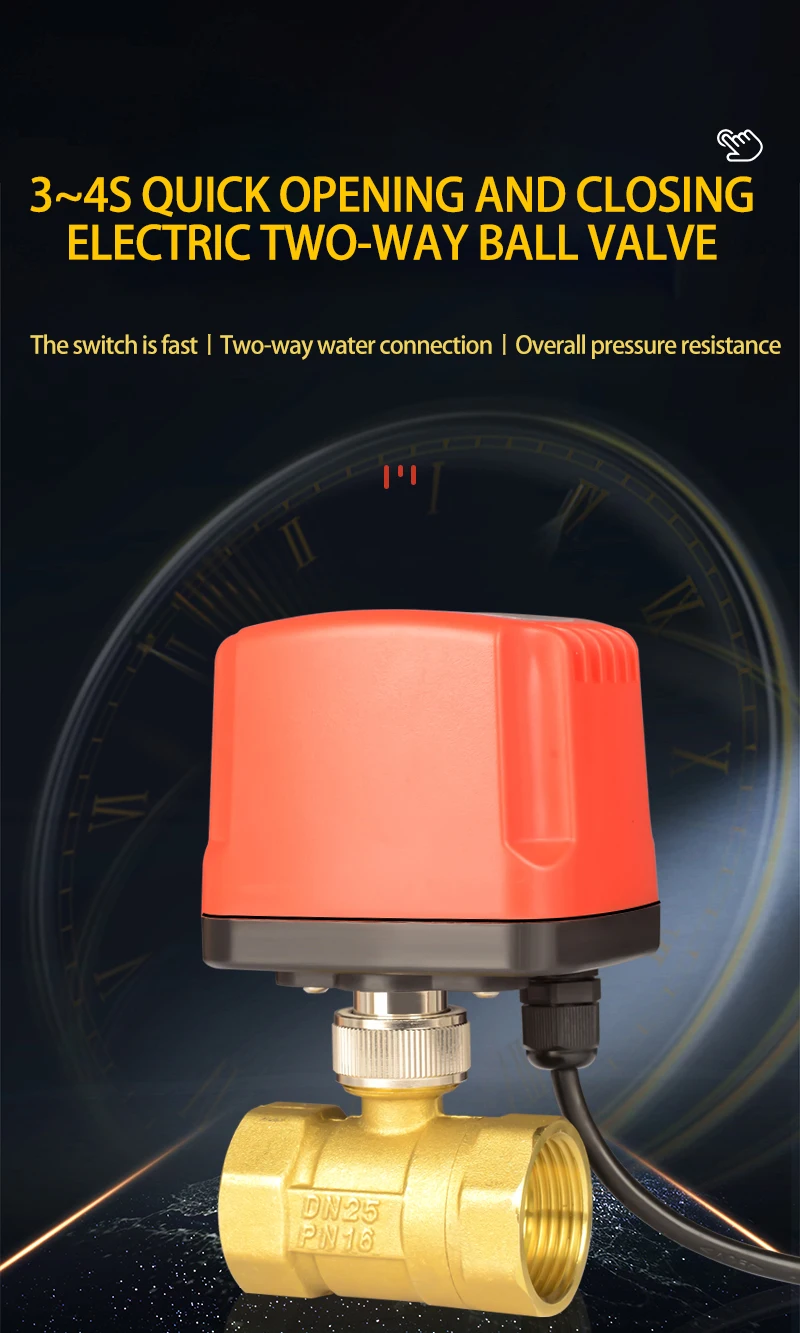 Dn20 Quick Opening And Closing Electric Three-way Brass Ball Valve ...