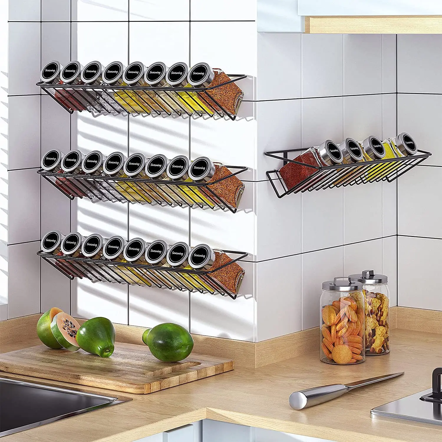 4 Tier Hanging Spice Racks Wall Mounted Spice Racks| Alibaba.com