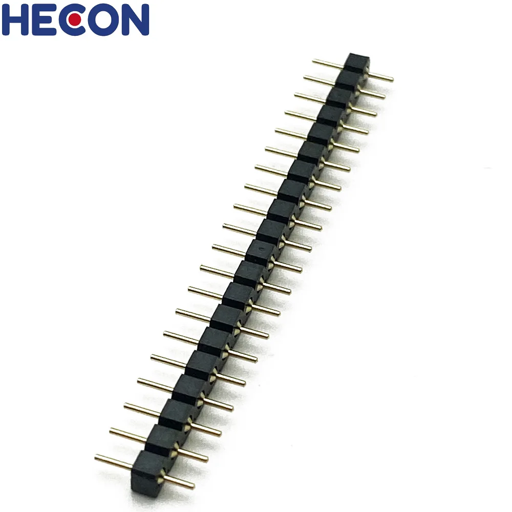 2.54mm Pitch Machined Pin Header Single Row 1x20 Pin Male Right Angle ...
