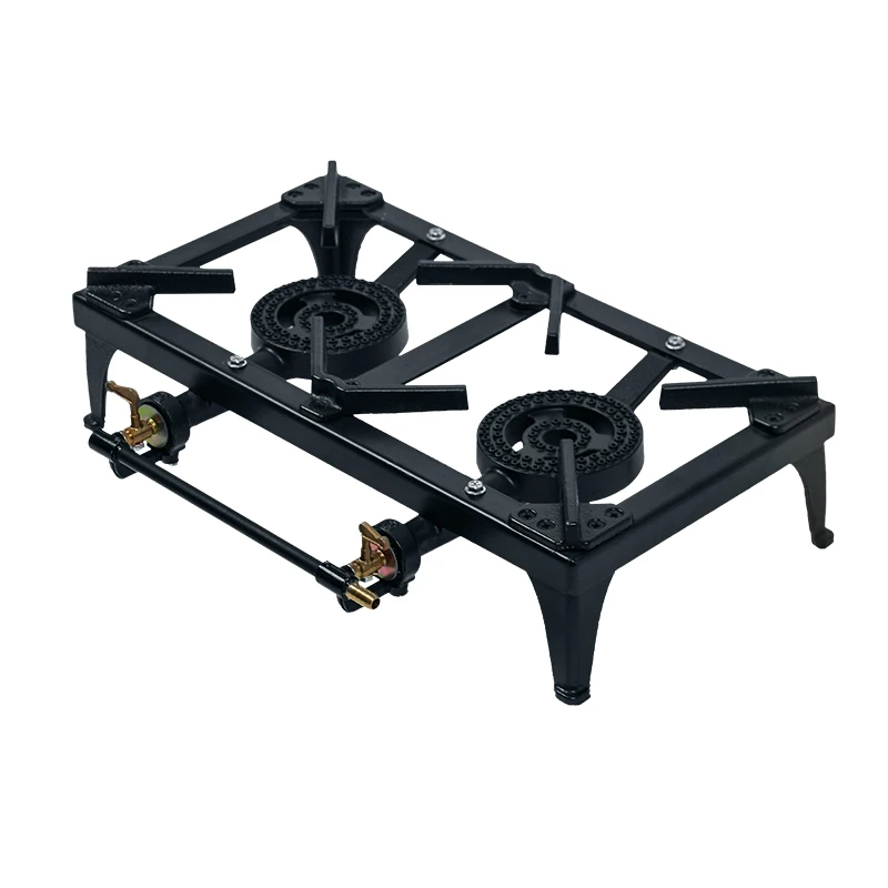 2 Burner Chinese Commercial Gas Wok Range Cooker - Portable