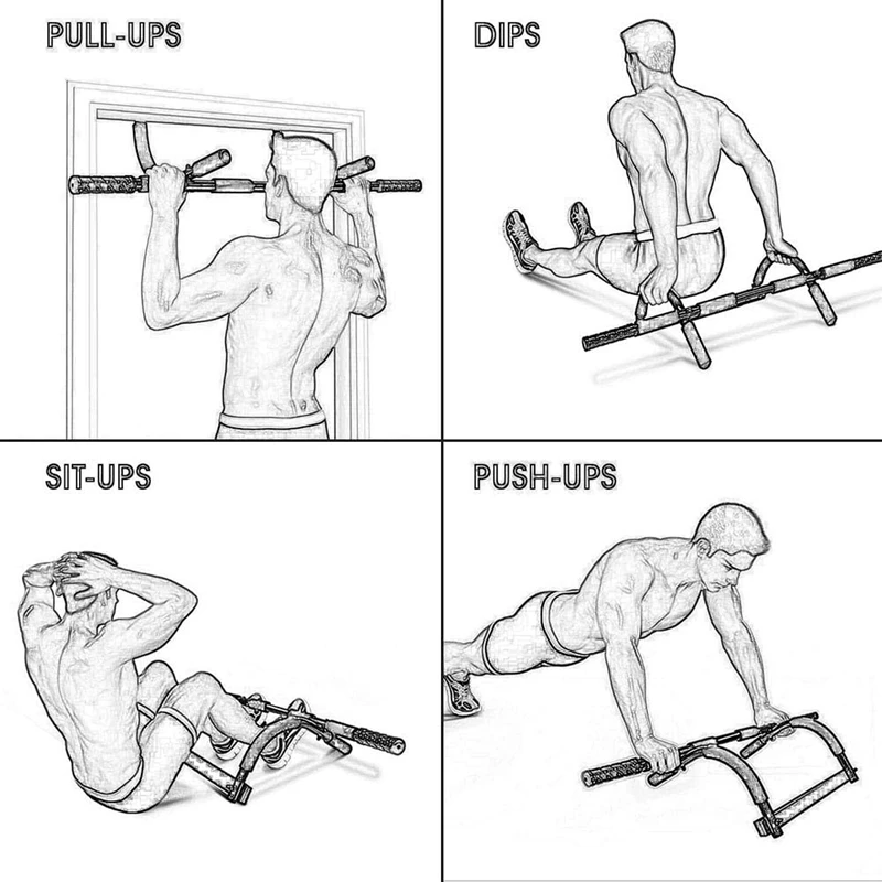 Door Frame Pull up Bar - Adjustable Training Horizontal Bar