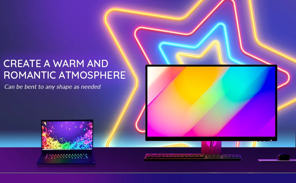 6*12mm Led Neon Light Strips 5v Usb & Batteries Operated Neon Sign For ...