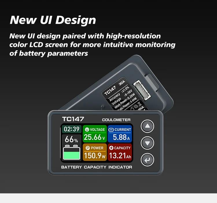 TC147A Mini Voltage Electric Current Battery Capacity Indicator 6-36V ...