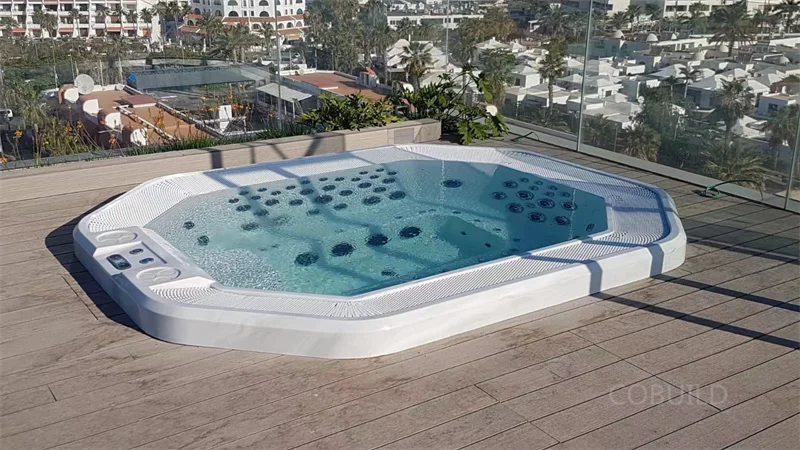 Luxury Backyard Hot Tub Best whirlpool Jetted Outdoor 12 Person Salt ...