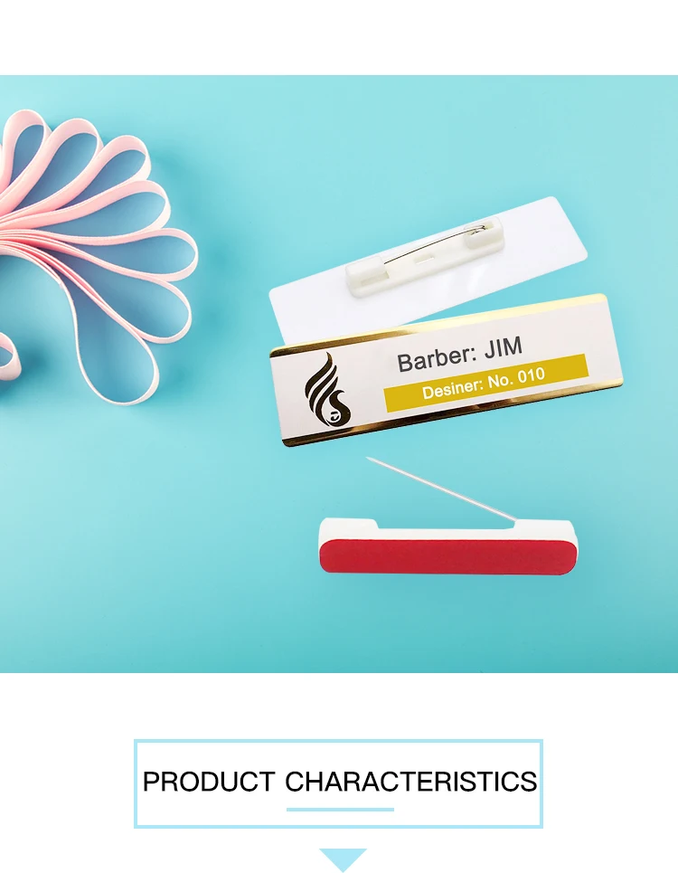 Wholesale Eco-friendly Plastic Badge Pin Adhesive Backed White Badge ...