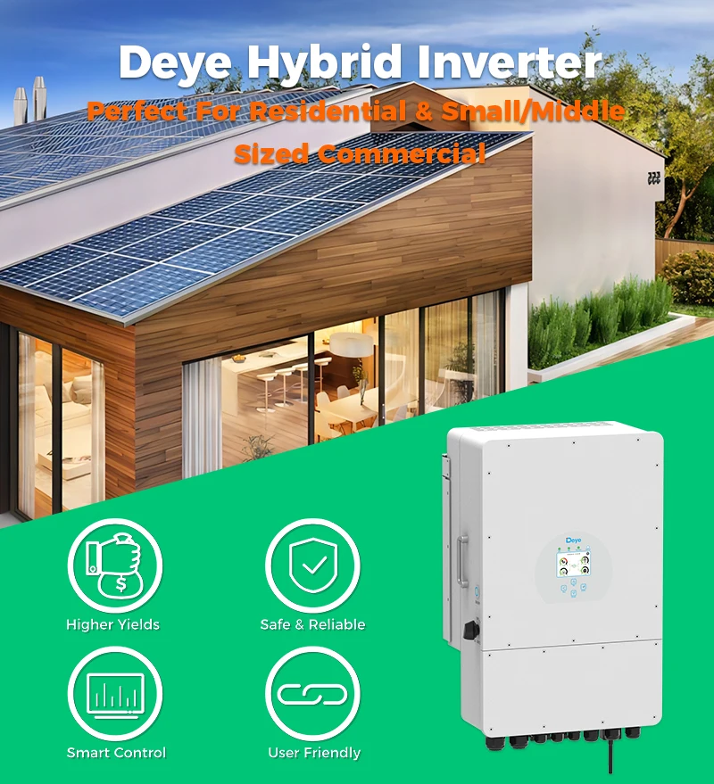Deye Hybrid Solar Inverter - 12KW, 10KW, 8KW Efficiency