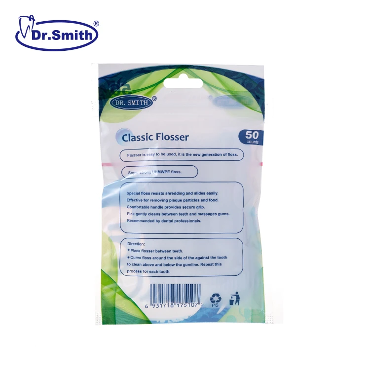 50pcs Bag Packing Tooth Pick Floss Picks Dental Floss Pick for Home Use ...