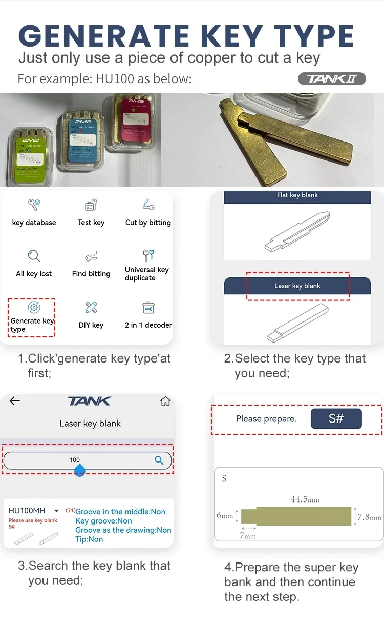 Newest 2m2 Magic Tank Ii Automatic Car Key Cutting Machine Work On ...