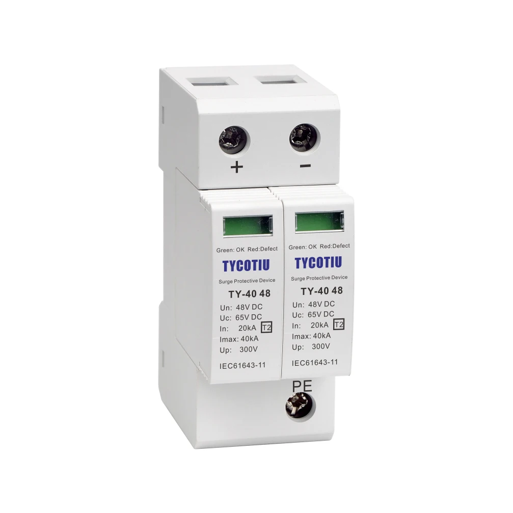 Tycotiu Ty-40 48 Double Pole 48v 150v Dc Surge Protector 24vdc 24v Spd ...