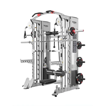 Commercial Workout Power Cage Rack Multi-functional Gym Smith Machine - Buy Smith Machine ...