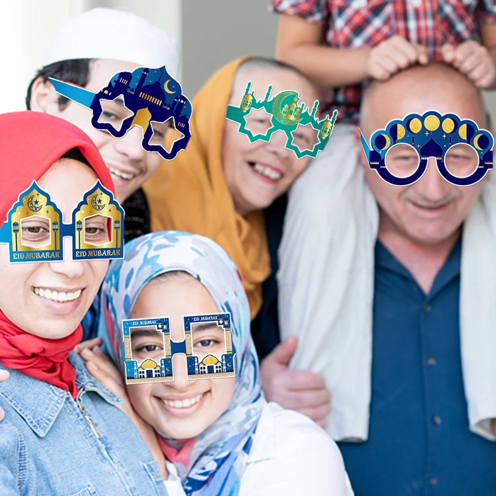 6pcs Eid Mubarak Photo Booth Props Ramadan Mubarak Party Decoration ...