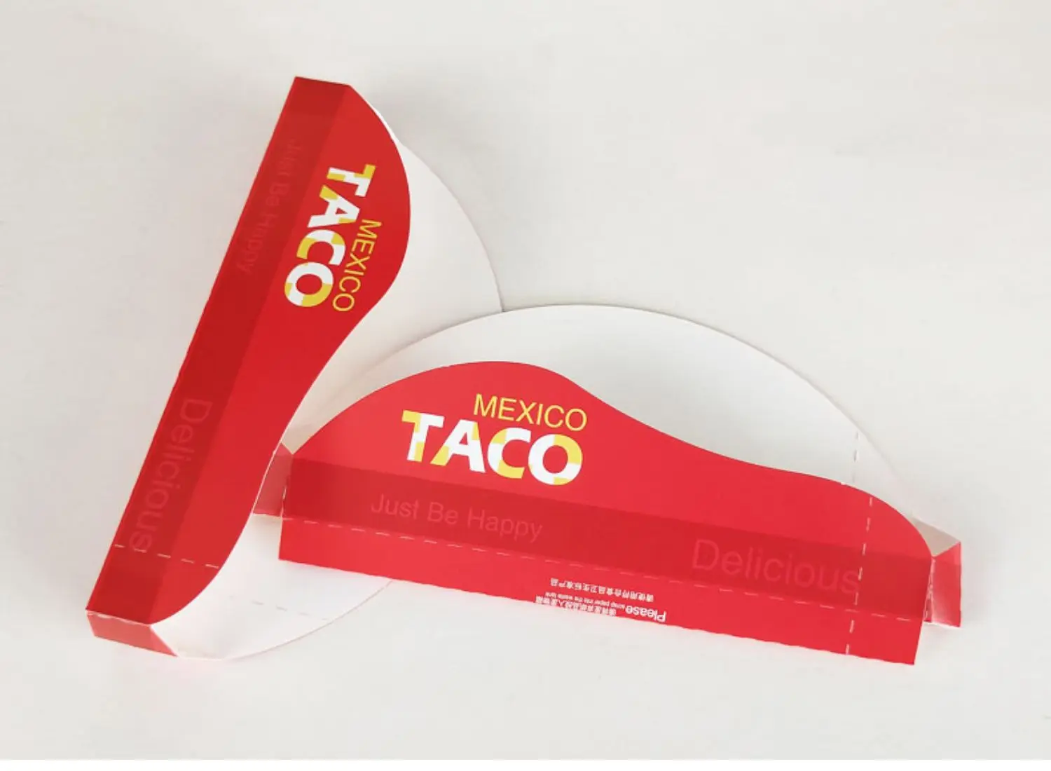 Custom Mexico Taco Box Logo Paper Food Trays To Go Biodegradable Take ...