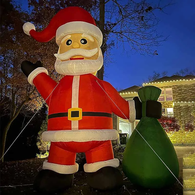 Custom Huge Inflatable Santa Yard Giant Christmas Ornaments Inflatable ...