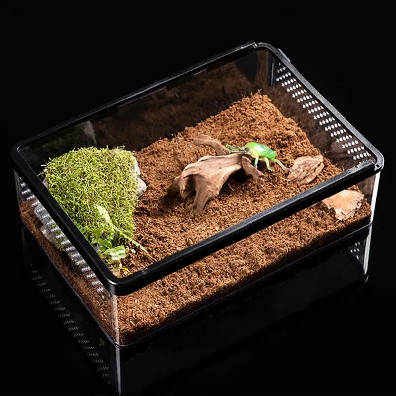 Reptile Feeding Box - Transparent, Ventilated, and Durable