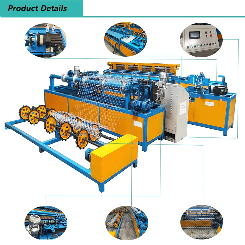 Fully Automatic PLC Double Chain Link Fence Wire Mesh Machine New ...