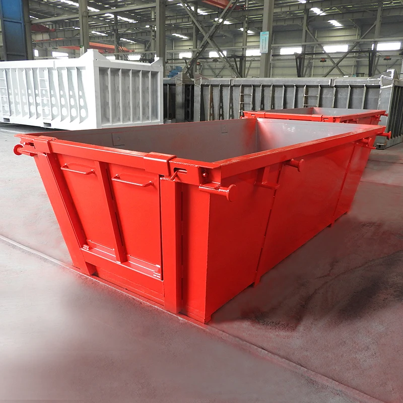 Construction Works Outdoor Mobile Scrap Metal Skip Bin Garbage Skip ...