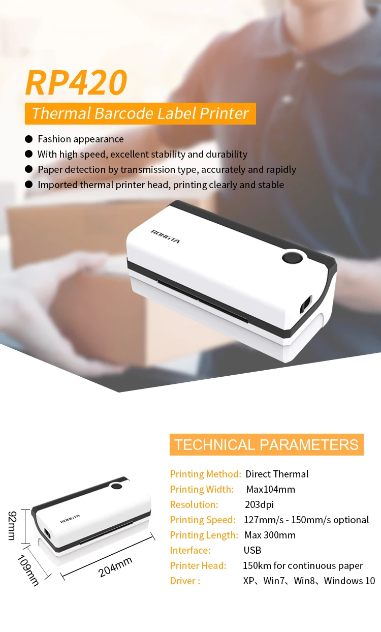 Rongta Barcode Label Printers Product Thermal Barcode Label Printer For ...