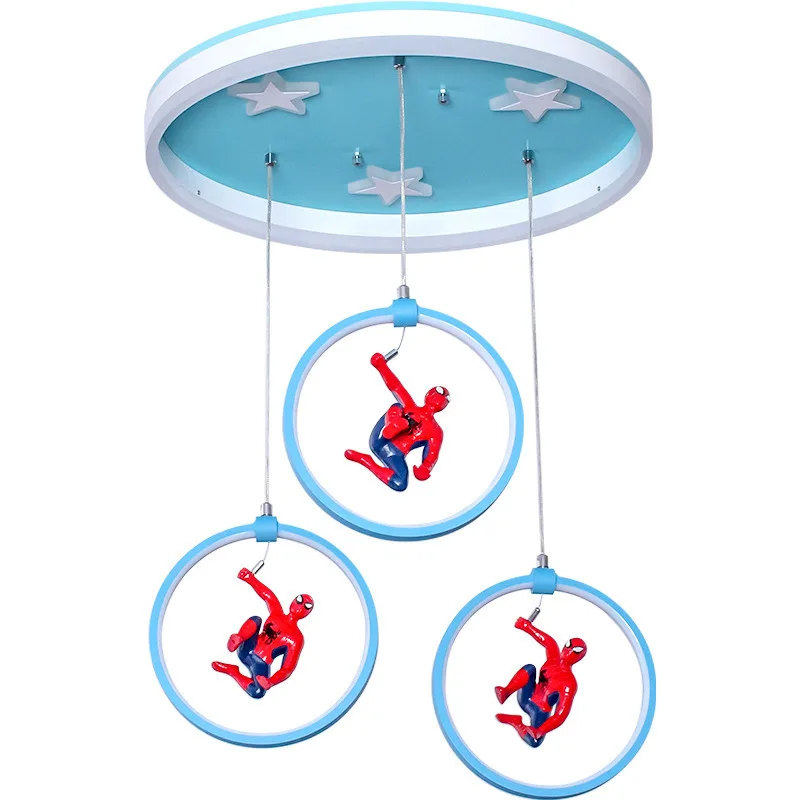 Modern Creative Cartoon Spider-Man Eye protection Led Ceiling Light for ...