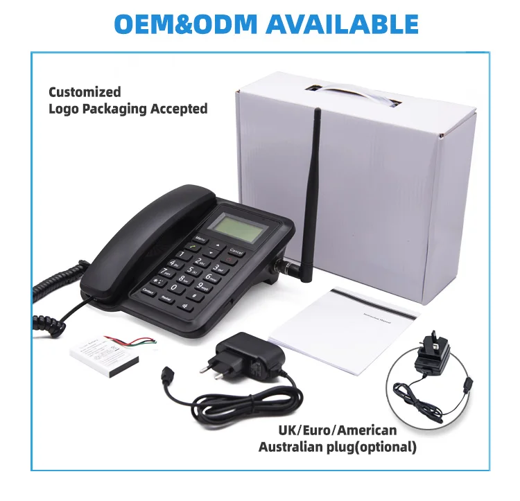 Gsm Office Home Cordless Phone Wall Mountable Fixed Wireless Phone ...