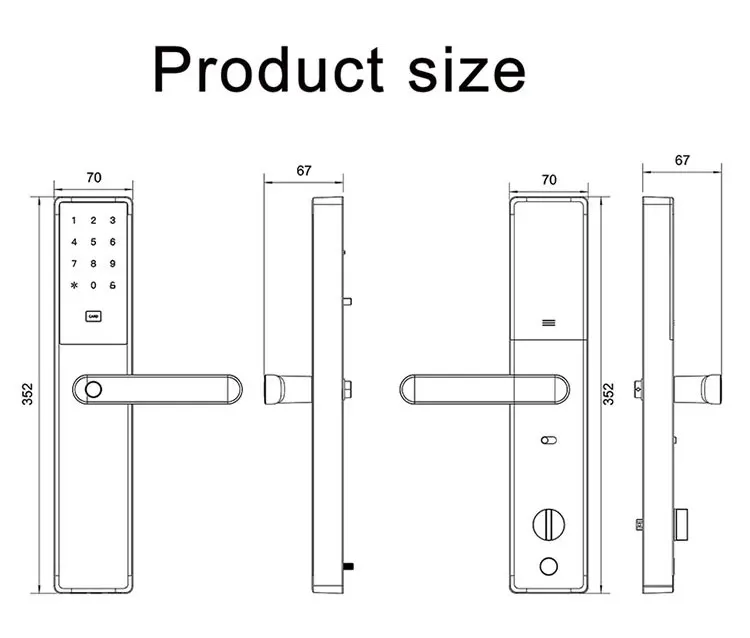Tuya Smart Lock Automatic Biometric Lock Rfid Ic Nfc Wifi App Home Security Password Sweden Fpc