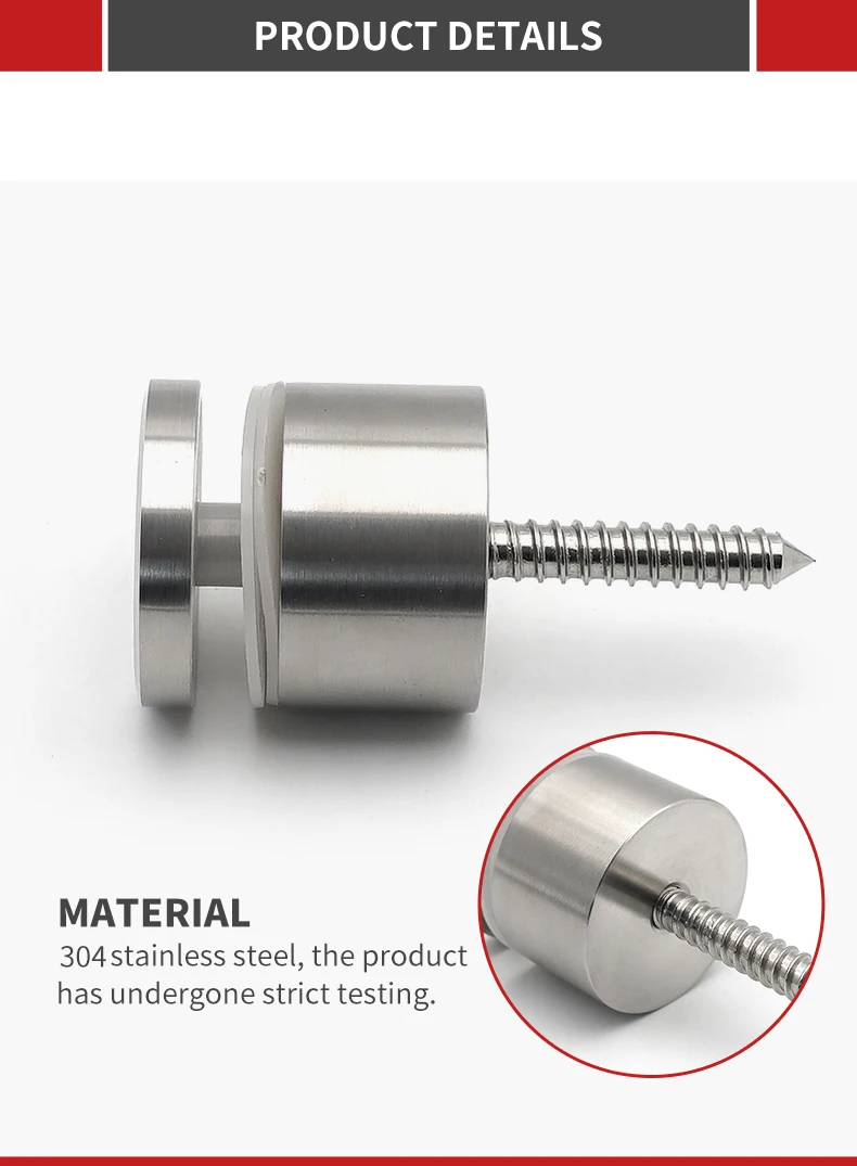 Stainless Steel Frameless Glass Railing Adjustable Glass Standoff ...