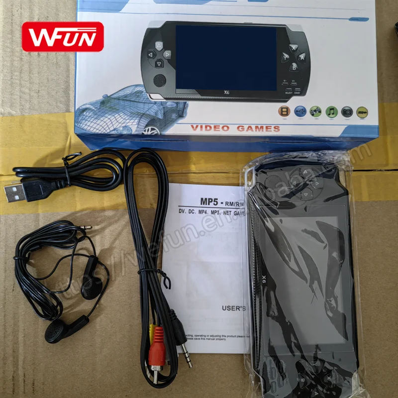 Multi-functional Portable X6 Handheld Game Console 64/128 Bit 10000 ...