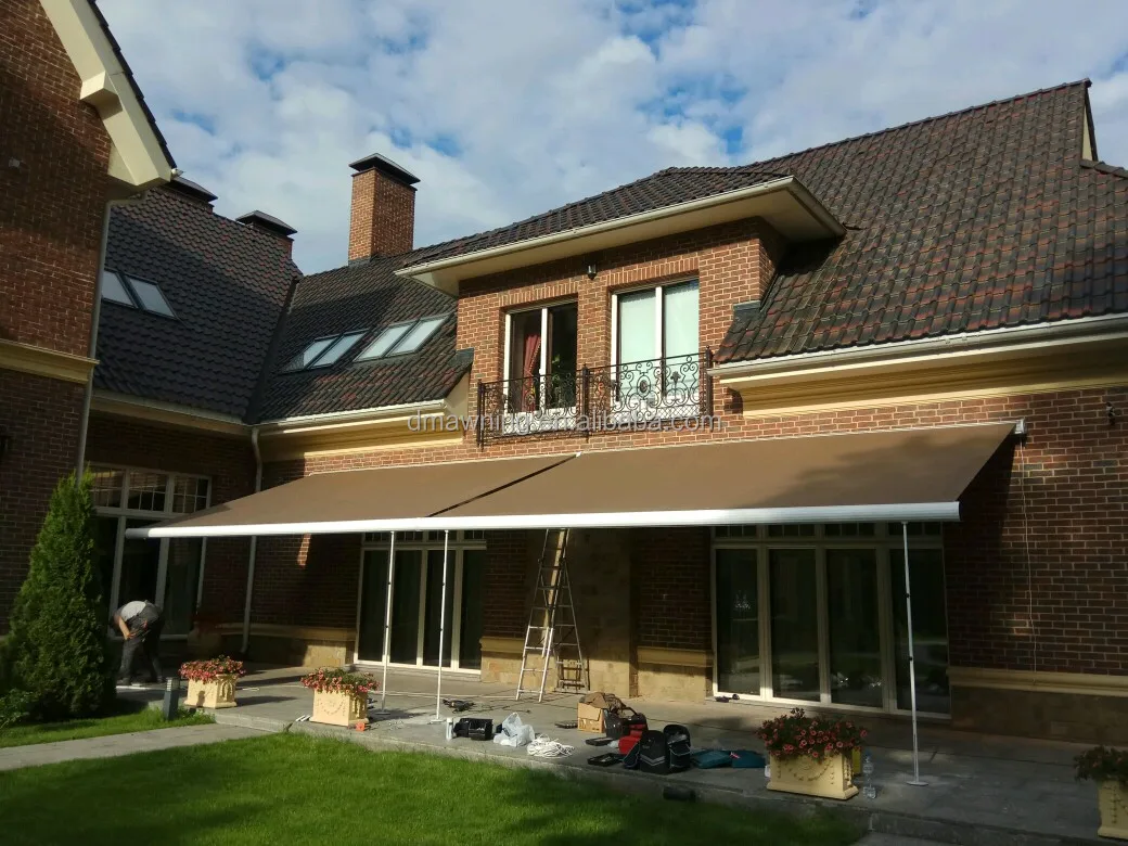 Aluminum Alloy Motorized Awning Balcony Awning Foldable Half Cassette ...